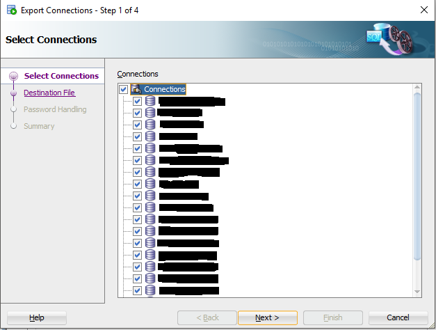 Export SQL Developer Connections